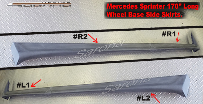 Custom Mercedes Sprinter 2016 Side Skirts - Sarona