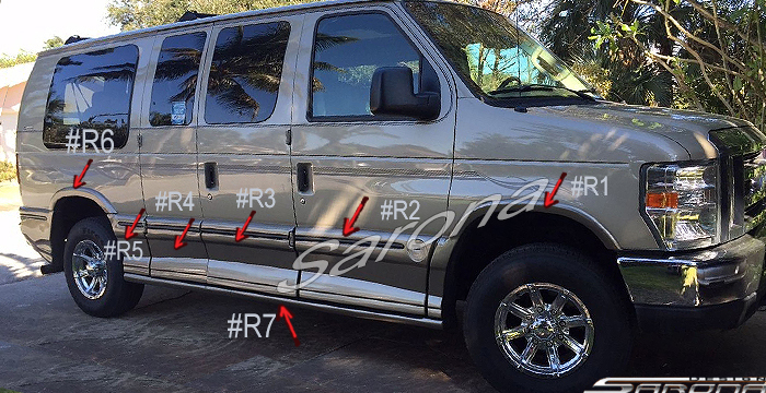 Custom Ford Econoline Van 2009 Side Skirts - Sarona